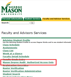 Degree Audit - Advisor Login - Office of the University RegistrarOffice ...
